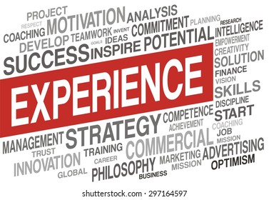 Experience Word Cloud Concept Stock Illustration 297164597 | Shutterstock