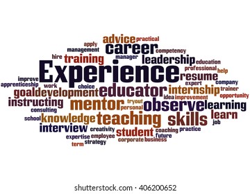 Experience Word Cloud Concept On White Stock Illustration 406200652 ...