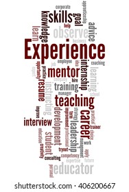 Experience Word Cloud Concept On White Stock Illustration 406200667 ...