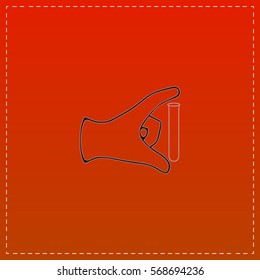 Experiment Simple Flat Button Black Icon Stock Illustration 568694236 ...
