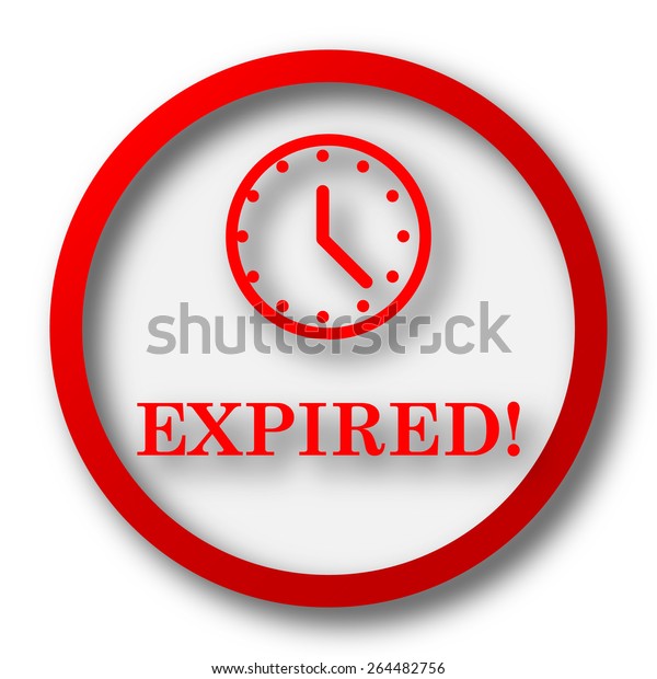 Expired Icon Internet Button On White Stock Illustration 264482756