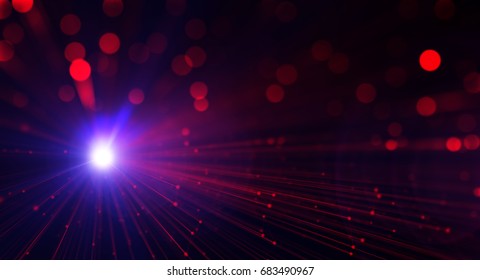 Explode Particle Circle Line Flying Through Stock Illustration ...