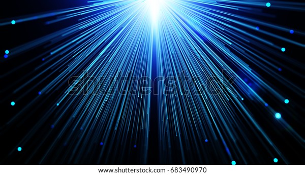 Explode Particle Circle Line Flying Through Stock Illustration ...