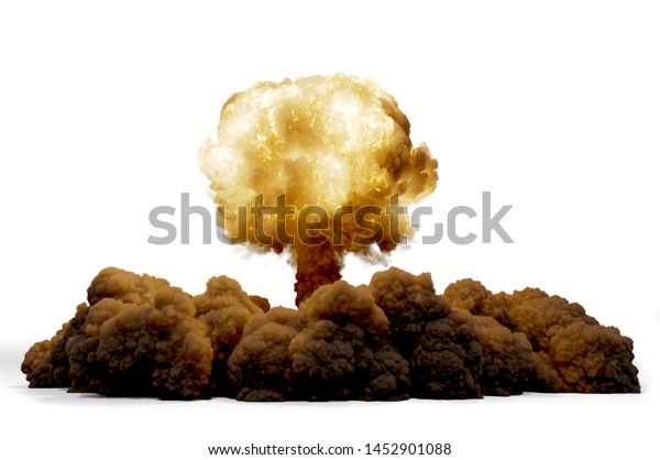 Explosion Nuclear Bomb 3d Rendering Stock Illustration 1452901088 ...