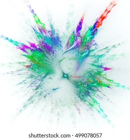 Explosion Paint Drops Shining Supernova 3d: ilustrações stock 499078057
