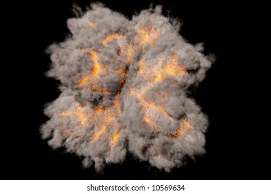 Explosion Render Cg Stock Illustration 10569634 | Shutterstock