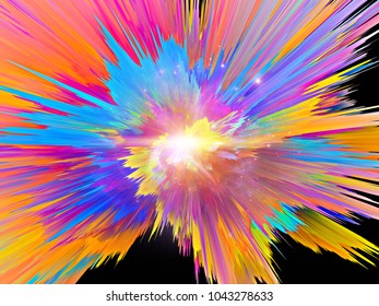 Explosion Saturated Virtual Paint Texture Dynamic Stock Illustration ...