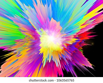 Explosion Saturated Virtual Paint Texture Dynamic Stock Illustration ...