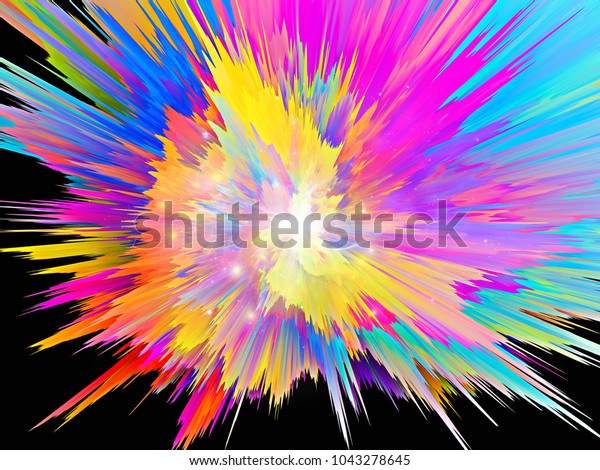 Explosion Saturated Virtual Paint Texture Dynamic Stock Illustration ...