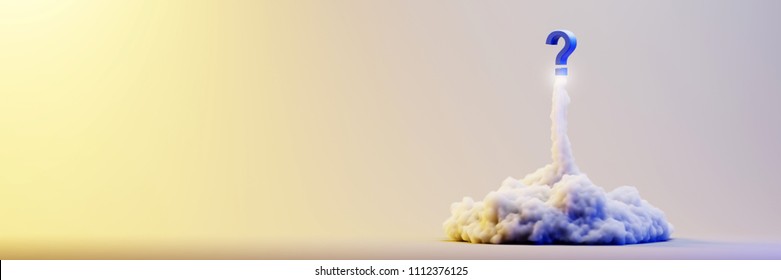 Explosion Simulation Question Mark Original 3d Stock Illustration ...