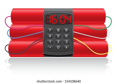 Tnt Time Bomb Explosive Digital Countdown Stock Illustration 167002628 ...