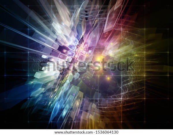 Exponential Growth Technology Bright Mathgenerated Abstract Stock ...