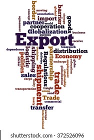 Export Word Cloud Concept On White Stock Illustration 372526096 ...