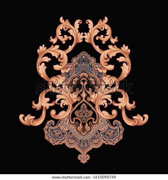Exquisite Baroque Design Rococo Design Suitable Stock Illustration ...