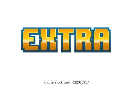 Pixel Retro Font Computer Game Numbers Stock Vector (Royalty Free ...