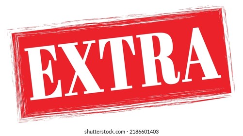 Extra Text Written On Red Rectangle Stock Illustration 2186601403 ...