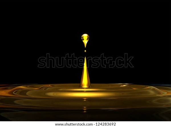 Extreme Close Drop Liquid Hitting Another Stock Illustration 124283692 ...