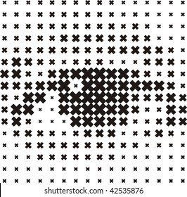 Black White Greek Cross Pattern Background Stock Vector (Royalty Free ...
