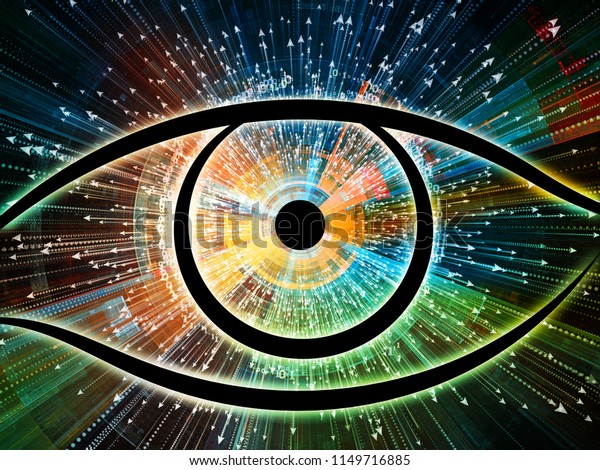 Eye Knowledge Series Composition Eye Icon Stock Illustration 1149716885