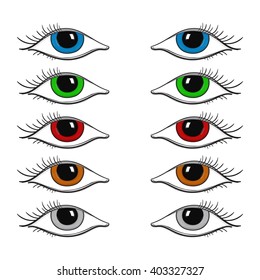 Beautiful Eyes This Vector Illustration Eyes: เวกเตอร์สต็อก (ปลอดค่า ...