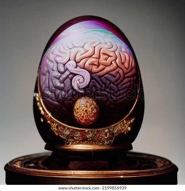 Faberge Egg Brain Inside Digital Art Stock Illustration 2199856939 ...