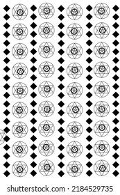 Fabric Pattern Has Cogshaped Elements Six Stock Illustration 2184529735 ...