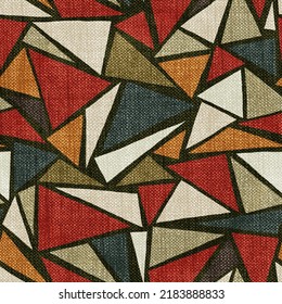 Fabric Seamless Texture Triangle Pattern Grunge Stock Illustration ...