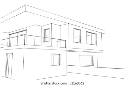 Set Houses Vector Illustration Isolated Outline Stock Vector (Royalty ...