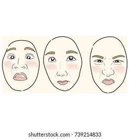 Facial Lopsided Illustration Stock Vector (Royalty Free) 270115841 ...
