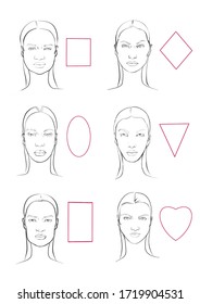 1,744 Face Shape Chart Images, Stock Photos & Vectors | Shutterstock