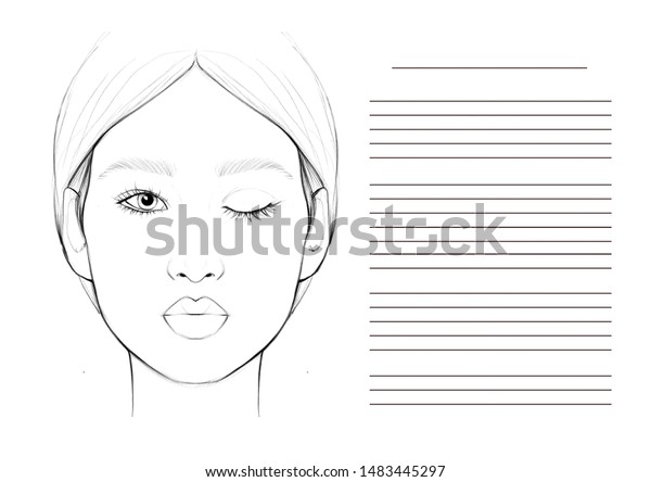 Face Chart Makeup Artist Stock Illustration 1483445297 | Shutterstock