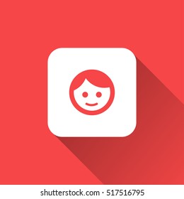 Face Icon Flat Design Stock Illustration 517516795 | Shutterstock
