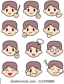 Face Simple Man Stock Illustration 111590888 | Shutterstock