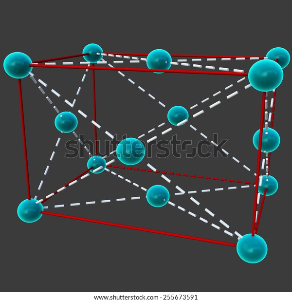 Facecentered Cubic Fcc Unit Cell Stock Illustration 255673591 ...