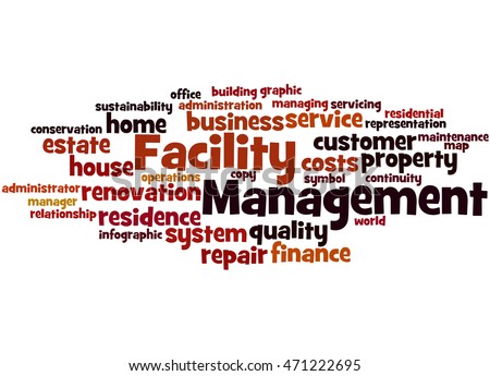 Facility Management Word Cloud Concept On Stock Illustration 471222695 ...
