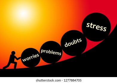Facing Several Kinds Severe Problems Life Stock Illustration 1277884705