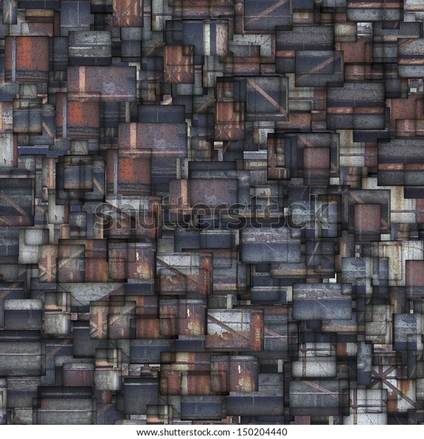Factory Backdrop Abstract Fragmented Stock Illustration 150204440 ...