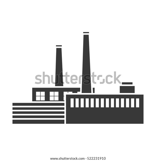 Factory Icon Black Style Isolated On Stock Illustration 522231910