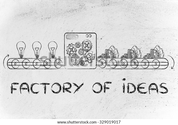 Factory Ideas Factory Machine Turning Inventions Stock Illustration ...