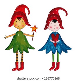 4,613 Watercolor Elf Images, Stock Photos & Vectors | Shutterstock
