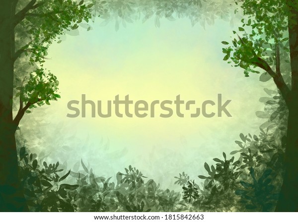 Fairytale Magic Forest Background 2d Magic Stock Illustration ...