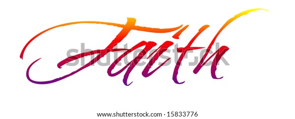 Faith Illustration Script Stock Illustration 15833776