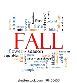 Fall Autumn Word Cloud Concept Great Stock Illustration 98463653 ...