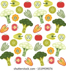 Fall Color Sweet Vegetables Pattern Stock Illustration 1519939076 ...