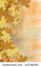 Fall Leaves Corner Border Design Background Stock Illustration ...