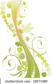 Fall Vertical Abstract Vine Leaf Vertical Stock Illustration 18571489 ...