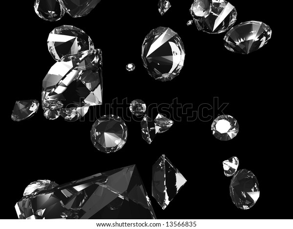 Falling Diamonds Stock Illustration 13566835