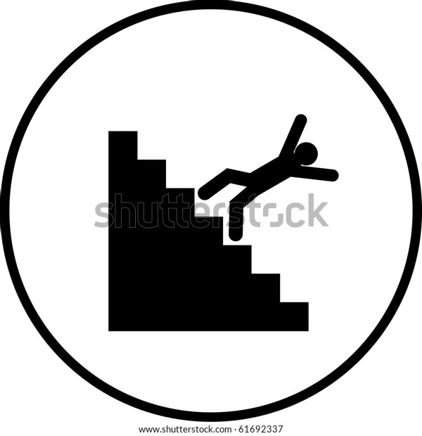 Falling Down Stairs Symbol Stock Illustration 61692337 | Shutterstock
