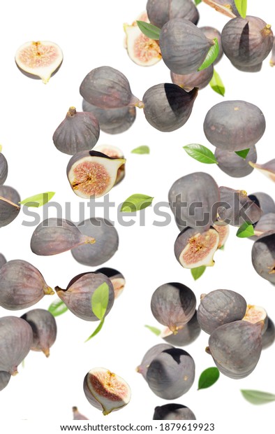 Falling Figs Vertical Background 3d Artwork Stock Illustration ...