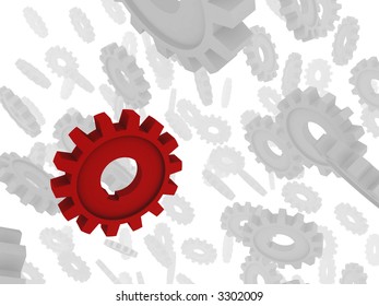 Falling Gears Sky Stock Illustration 3302009 | Shutterstock